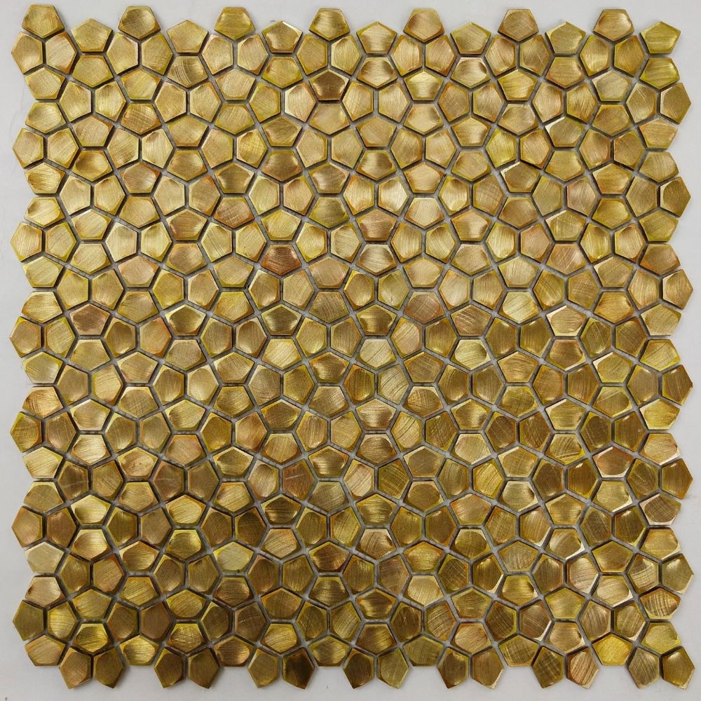 Gold 1/8" Pentagon Multi-Texture - Cancos Tile and Stone