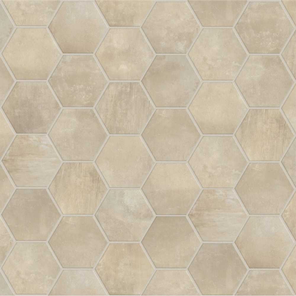 Cream 6" Hex Matte - Cancos Tile and Stone
